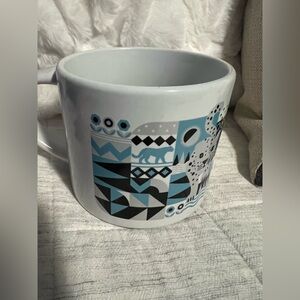Dining | White Ceramic Mug Snow Leopard Design | Poshmark